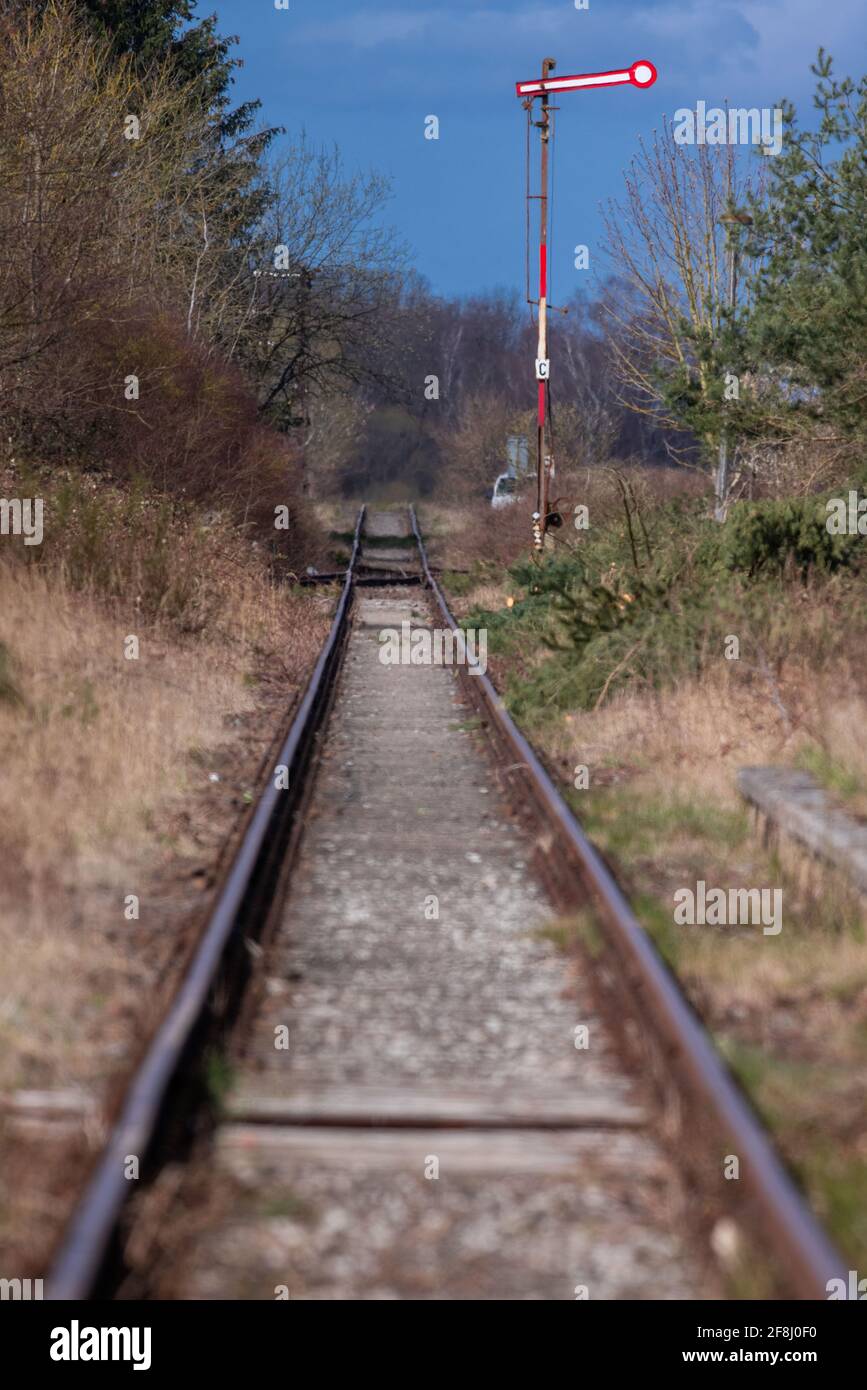 10 April 2021, Mecklenburg-Western Pomerania, Goldberg: Closed and long ...