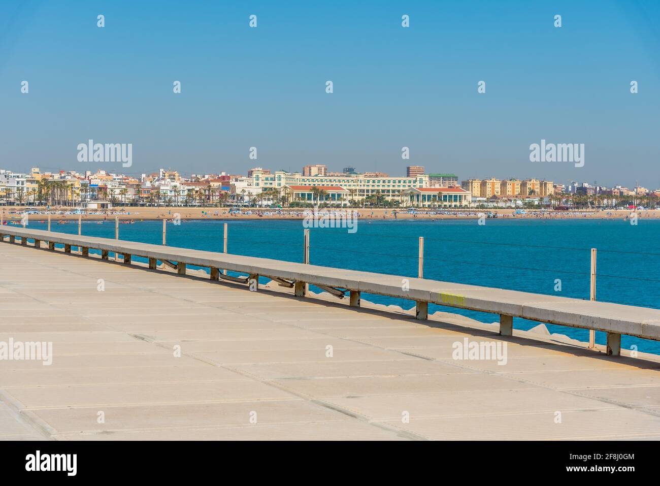Landscape of Cabanyal beach in Valencia, Spain Stock Photo - Alamy