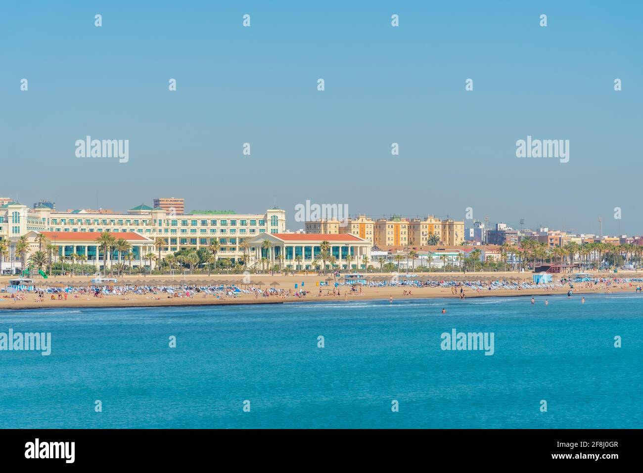 Landscape of Cabanyal beach in Valencia, Spain Stock Photo - Alamy