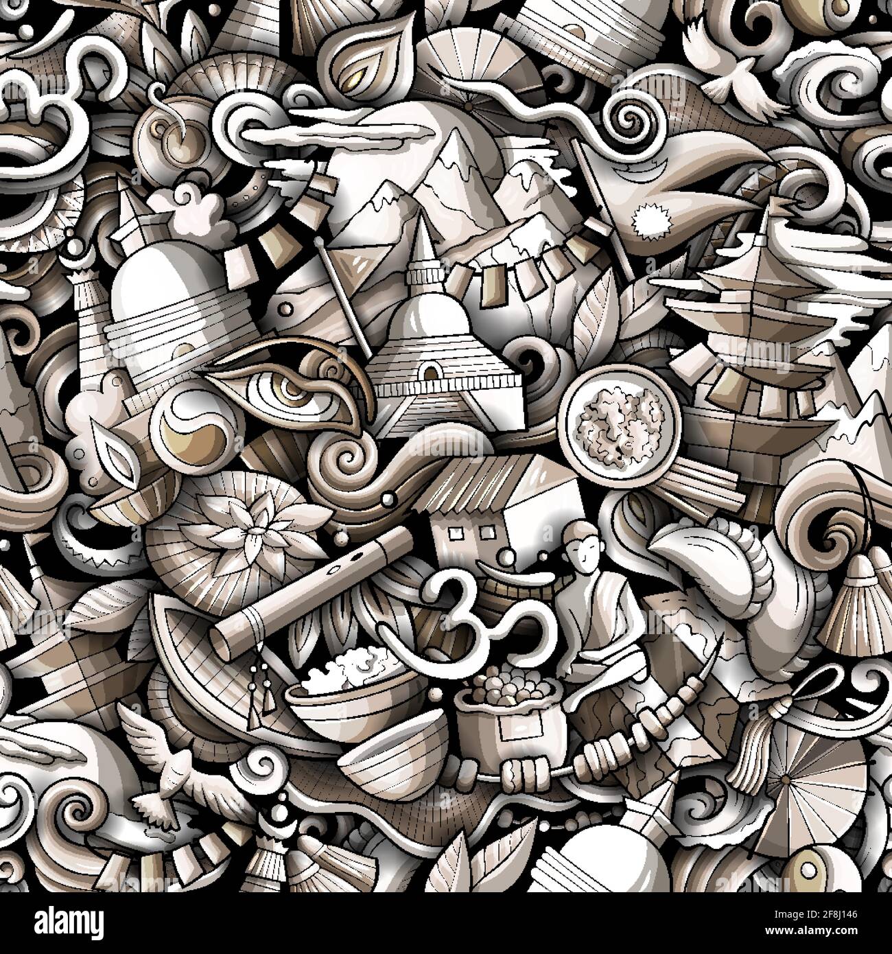 Nepalese culture vector vectors hi-res stock photography and images - Alamy