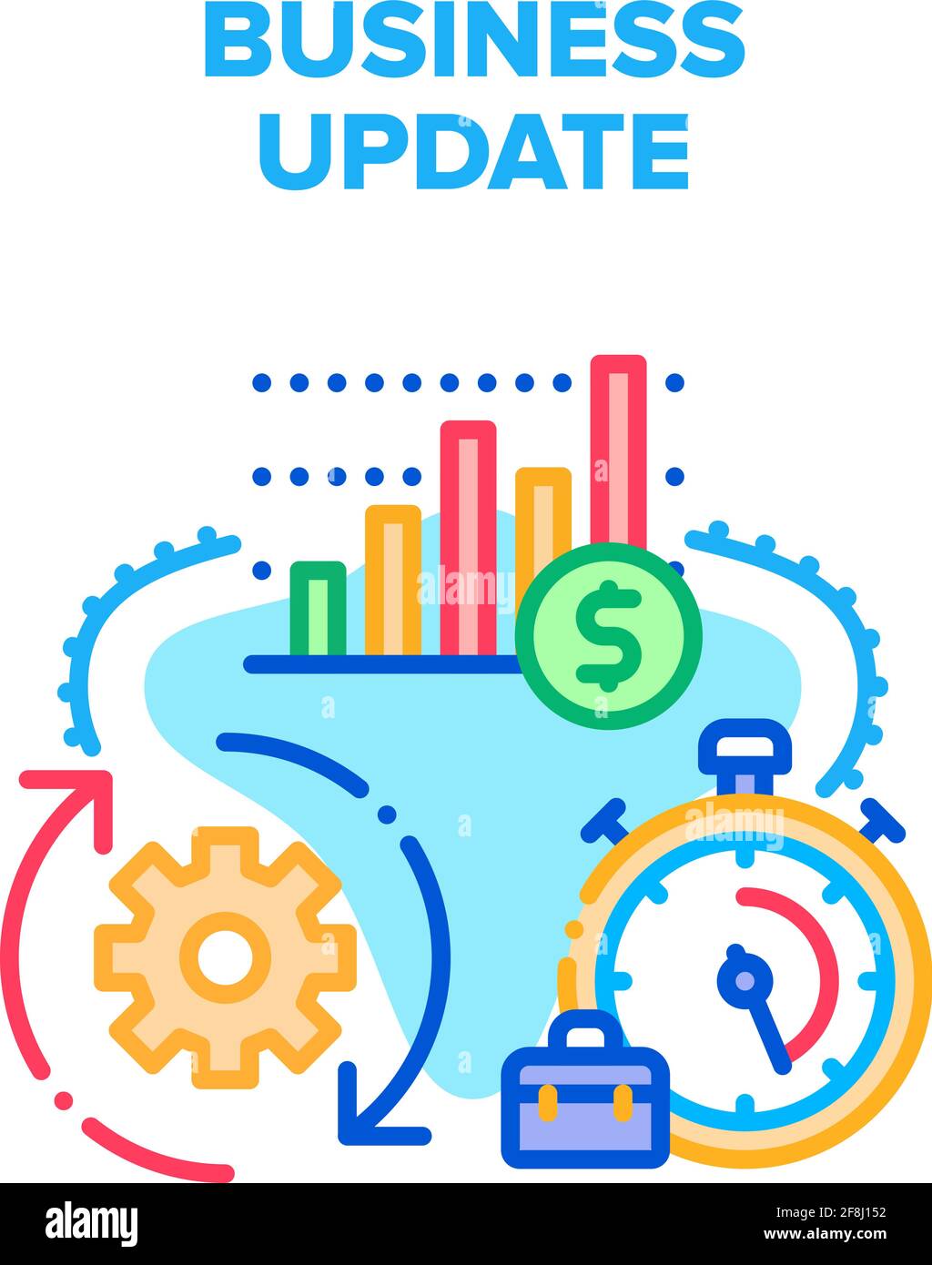 Business Update Vector Concept Color Illustration Stock Vector Image ...