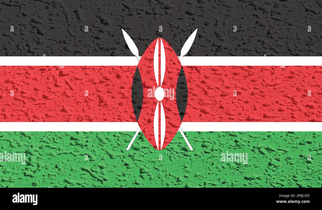Kenyan grunge flag. Vector illustration. Grunge effect can be cleaned ...