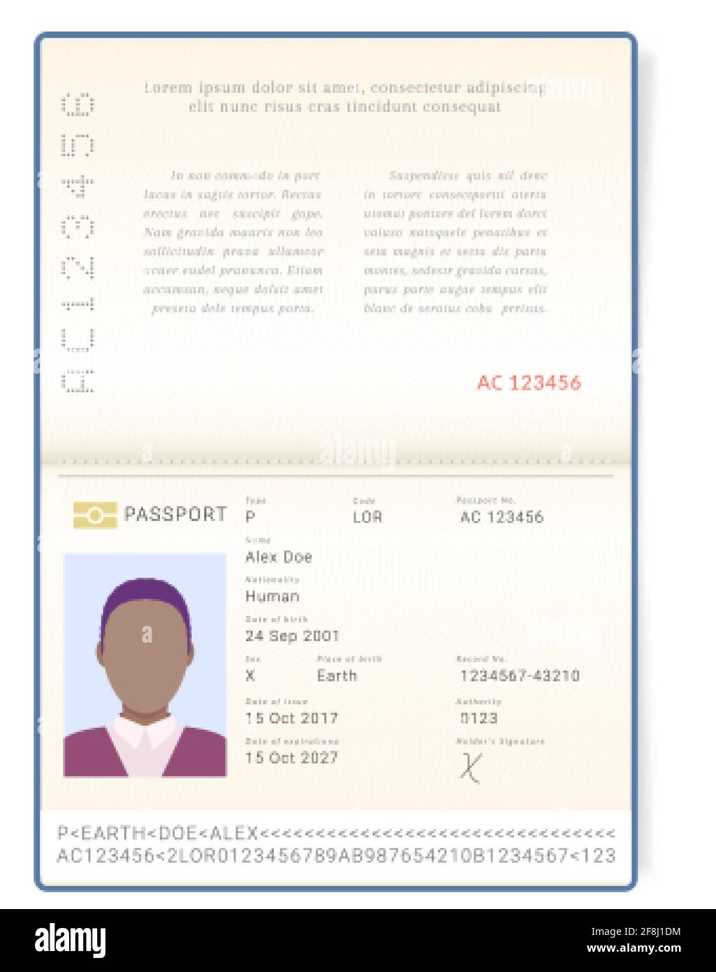 Cosmopolitan gender neutral passport. Man of the world document ...