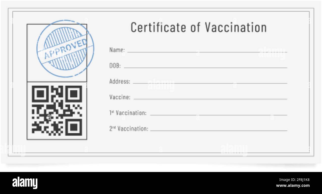 Vaccine passport. Flu shots record card. International certificate of ...