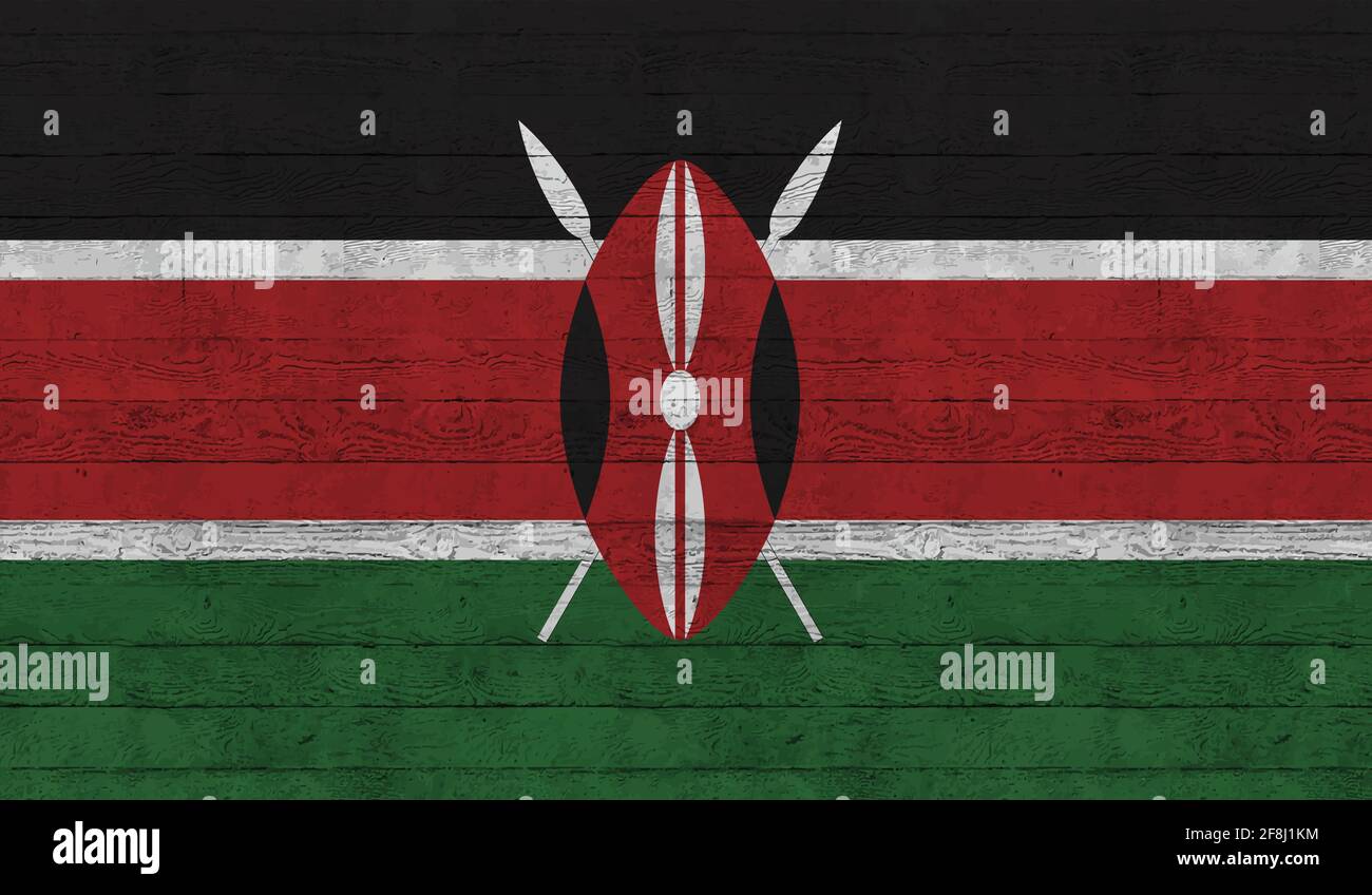 Kenyan grunge flag. Vector illustration. Grunge effect can be cleaned ...