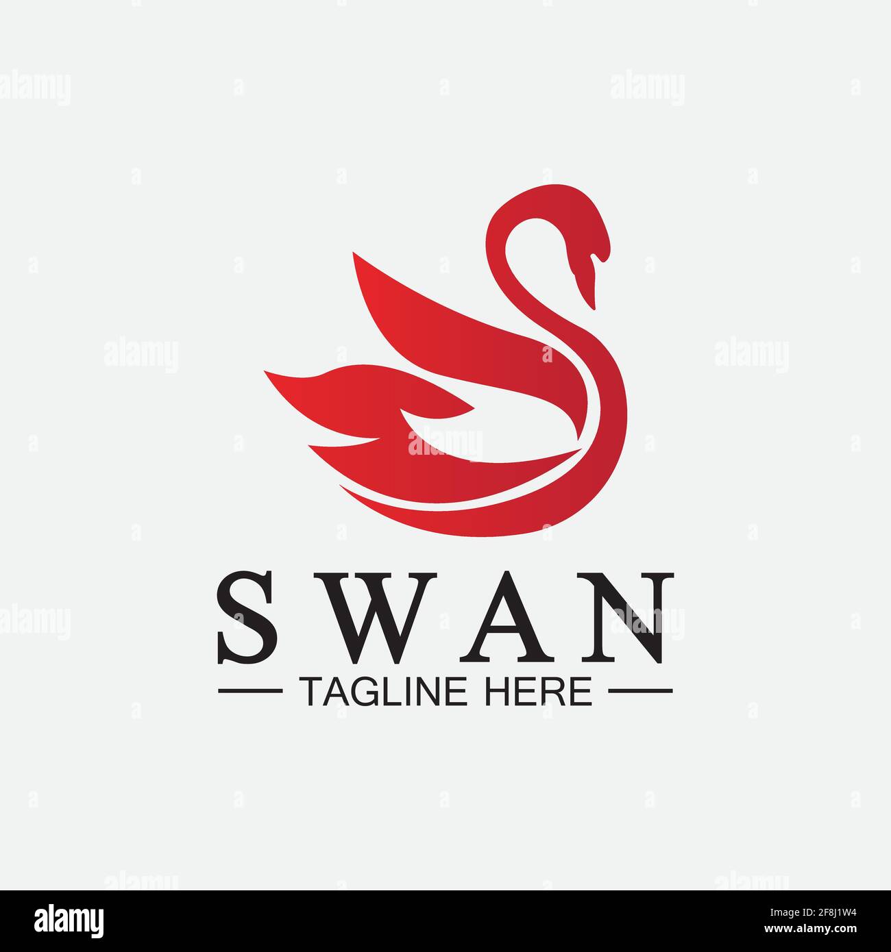 Swan logo icon vector illustration design template.elegant Flying swan ...