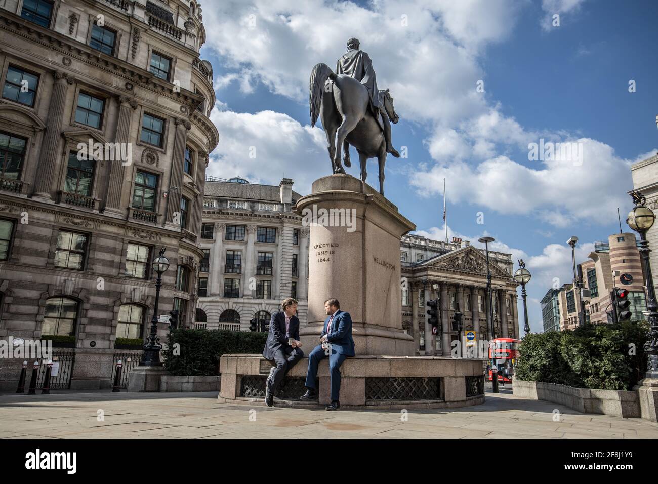 Bank Junction and surrounding area of Bank of England very quiet as the ...