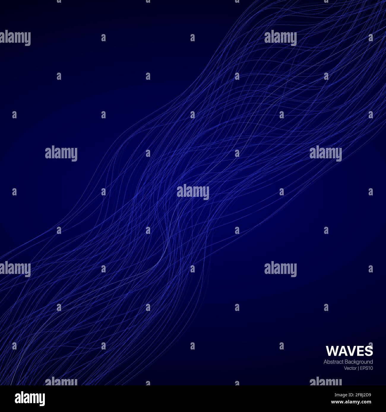 Blue Gradient waves abstract background. Vector illustration Stock ...