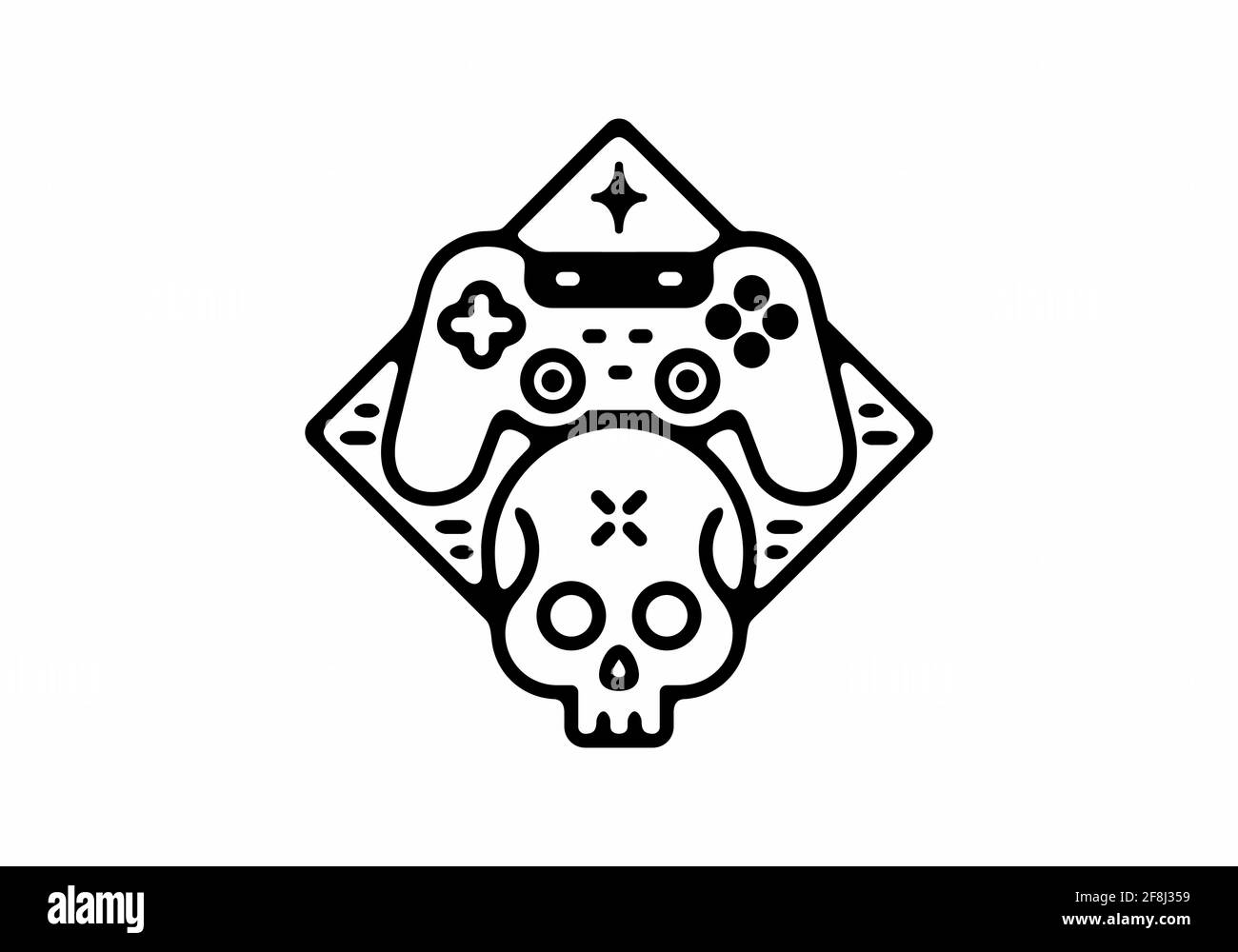 Line art illustration of gaming design Stock Vector Image & Art - Alamy
