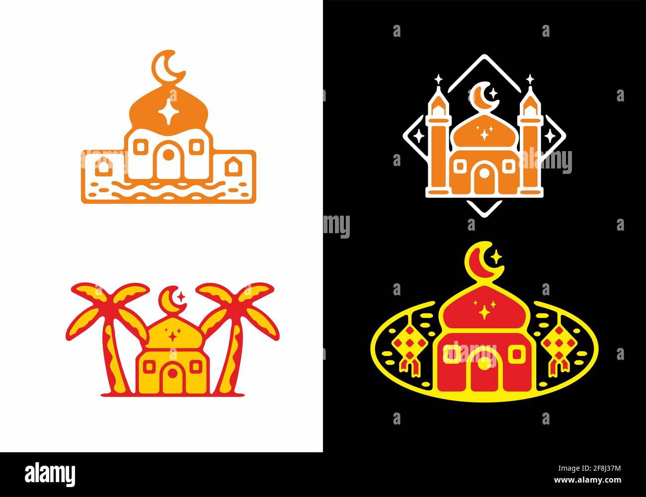Red muslim mosque Stock Vector Images - Alamy