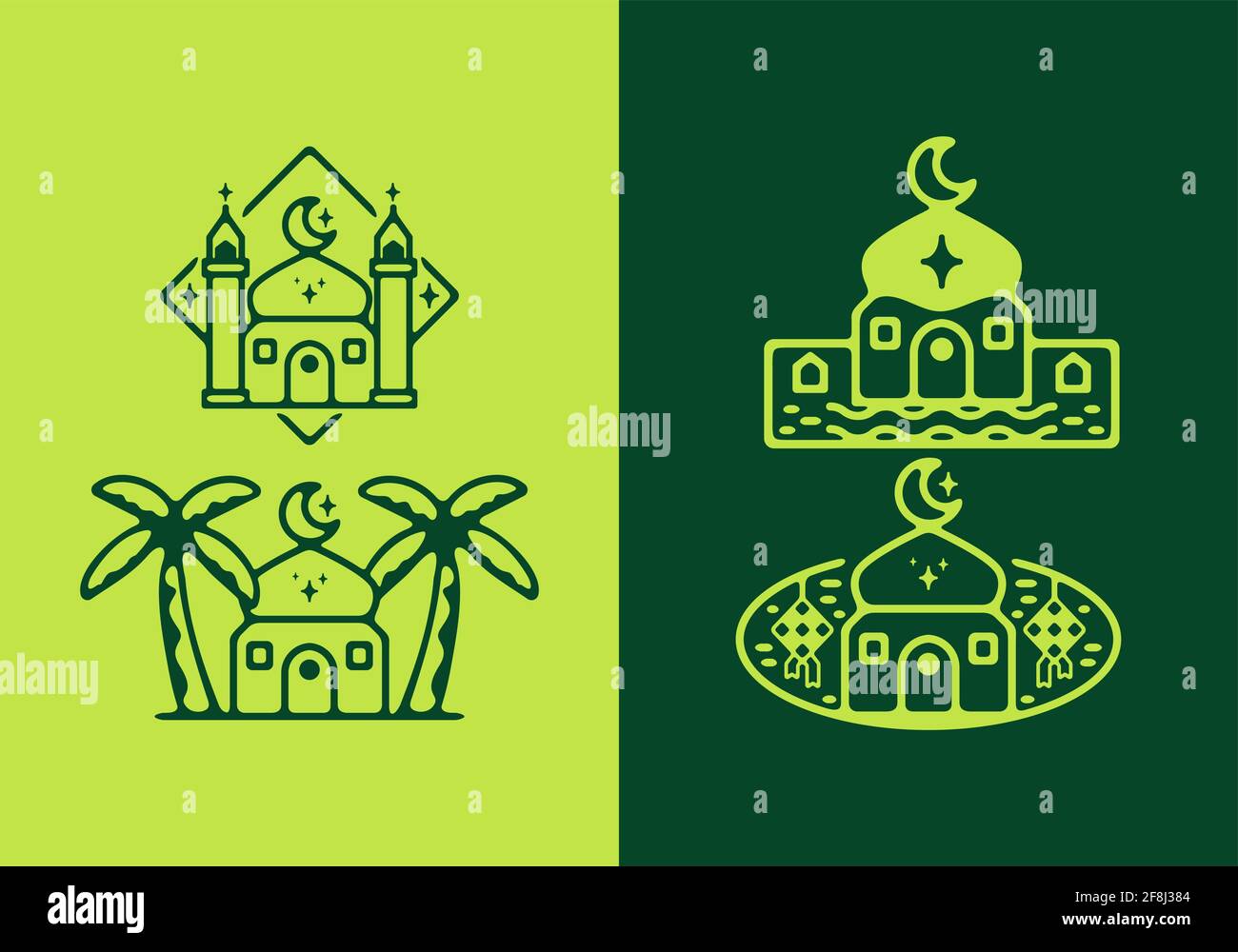 LIne art illustration of ramadan theme design Stock Vector Image & Art ...