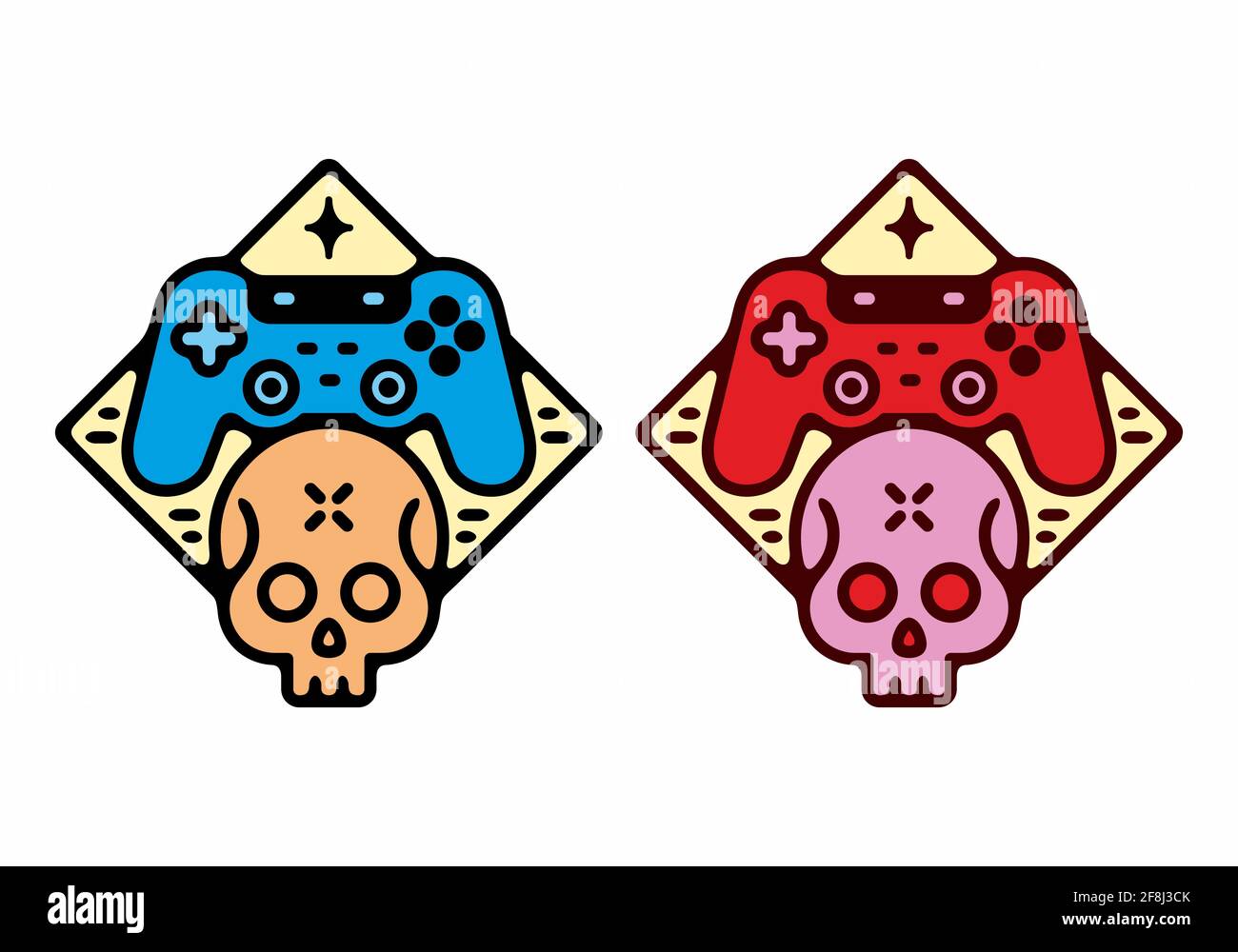 Line art illustration of gaming design Stock Vector Image & Art - Alamy