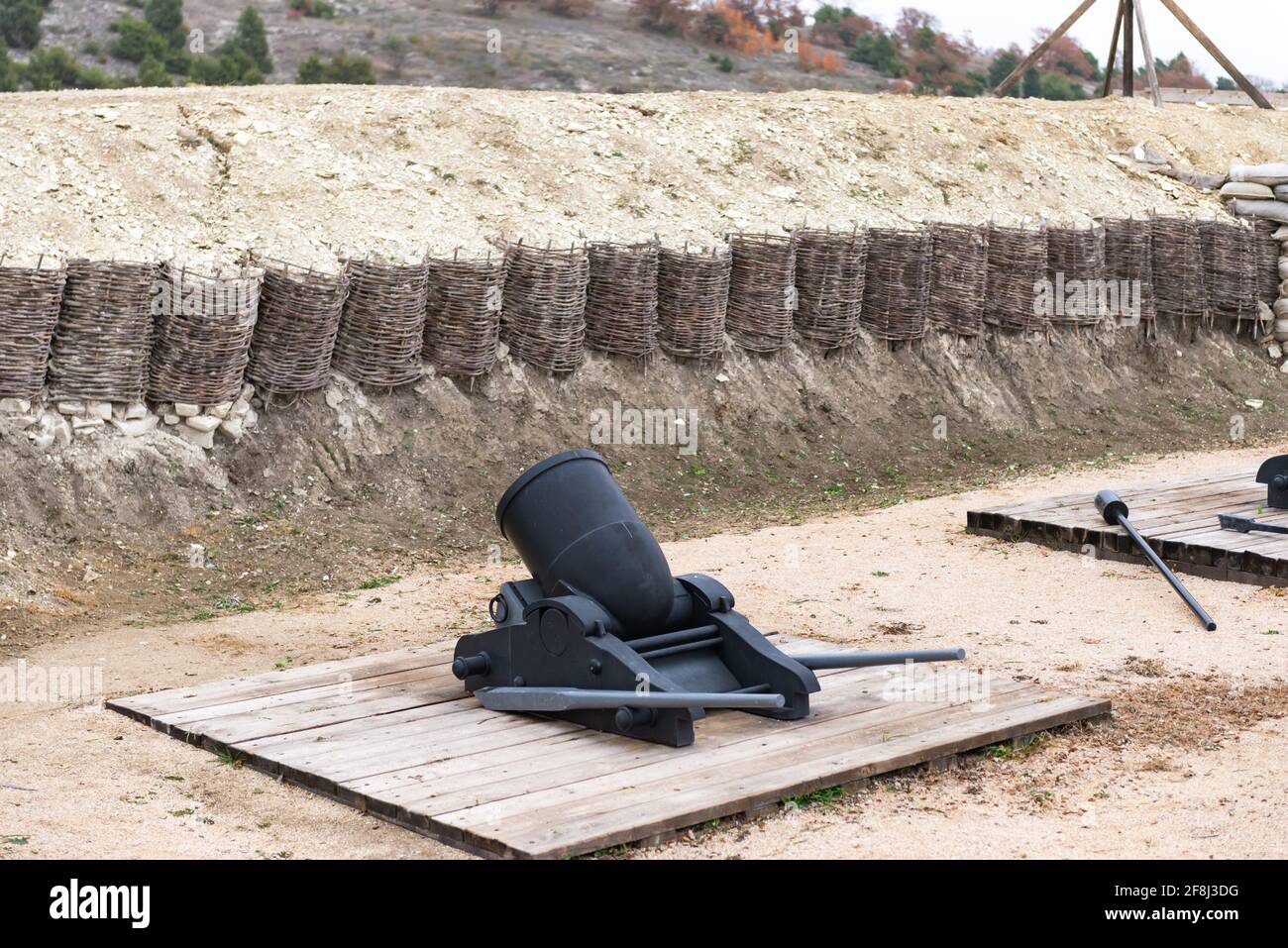 The Russian or Crimean War in Crimea in 1854. Gordon's British Mortar ...