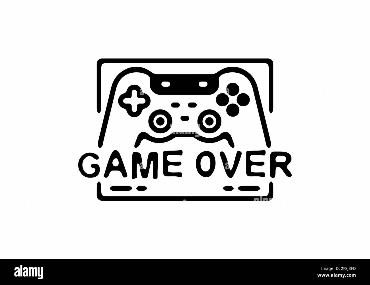 Line art illustration of gaming design Stock Vector Image & Art - Alamy
