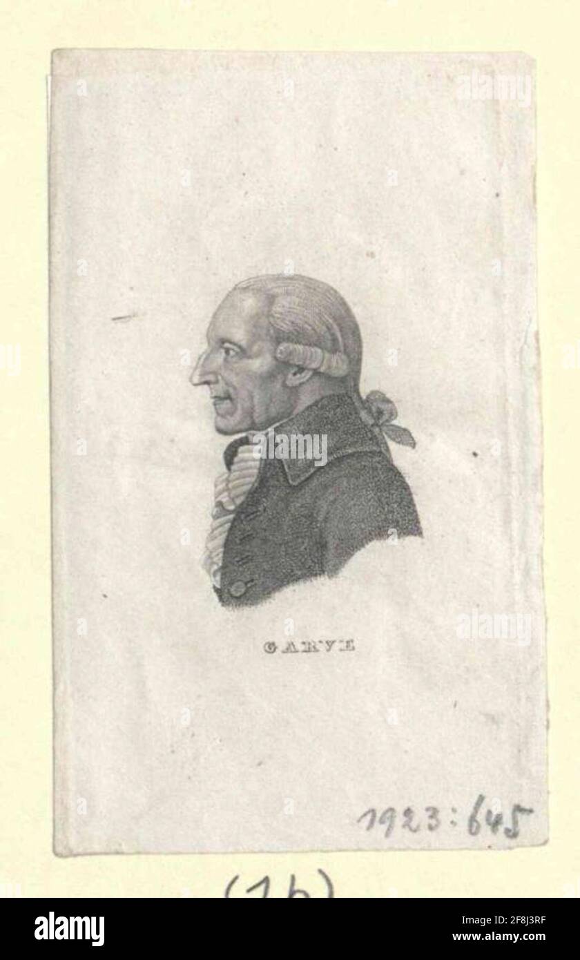 Garve, Christian 1776 / 1850 Stock Photo - Alamy