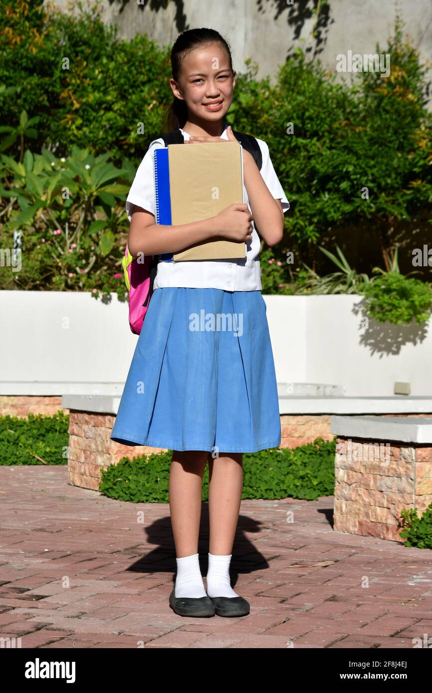 A Female Student And Appreciation Standing Stock Photo - Alamy