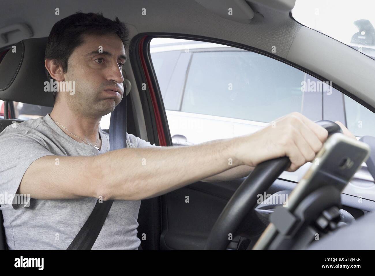 Frustrated driver traffic jam hi-res stock photography and images - Alamy