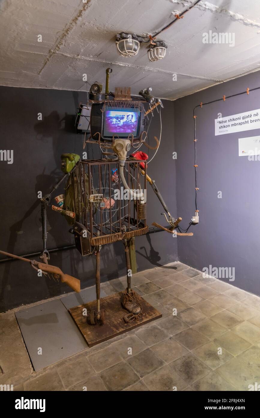 TIRANA, ALBANIA, SEPTEMBER 23, 2019: Interior of Bunk'Art 2 museum in ...