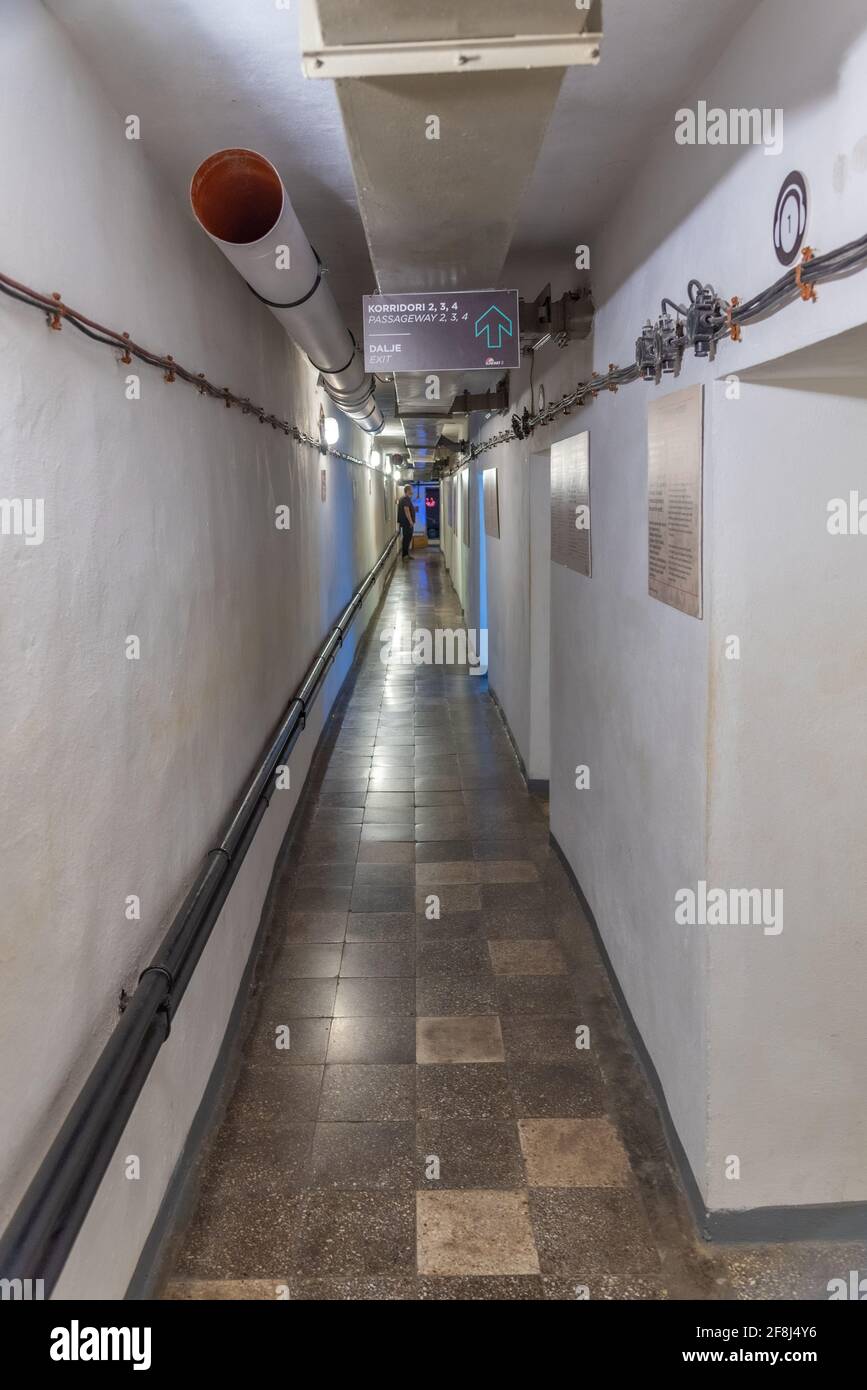 TIRANA, ALBANIA, SEPTEMBER 23, 2019: Interior of Bunk'Art 2 museum in ...