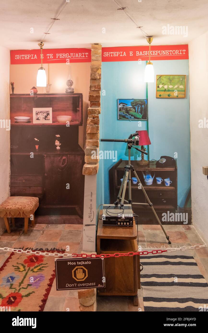 TIRANA, ALBANIA, SEPTEMBER 23, 2019: Interior of Bunk'Art 2 museum in ...