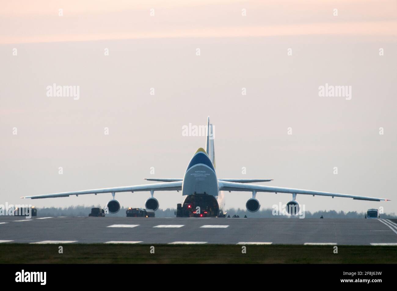 Russian strategic airlift jet aircraft Antonov An-124-100M Ruslan owned ...