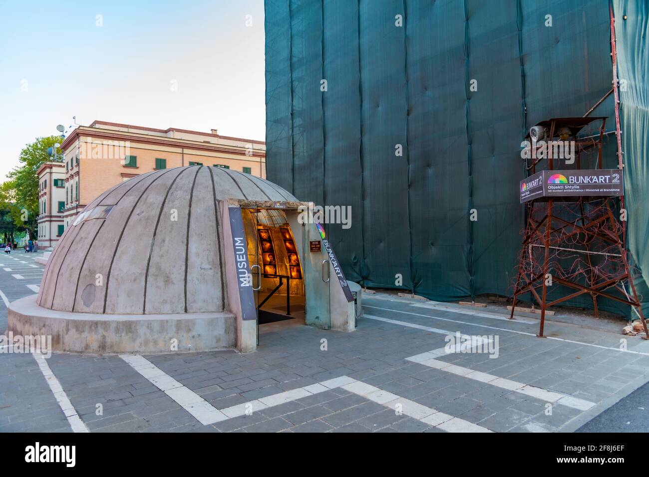 TIRANA, ALBANIA, SEPTEMBER 28, 2019: Entrance to Bunk'Art 2 museum in ...
