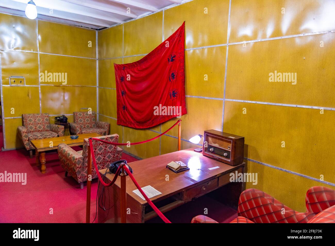 TIRANA, ALBANIA, SEPTEMBER 29, 2019: Interior of Bunk'Art 1 museum in ...