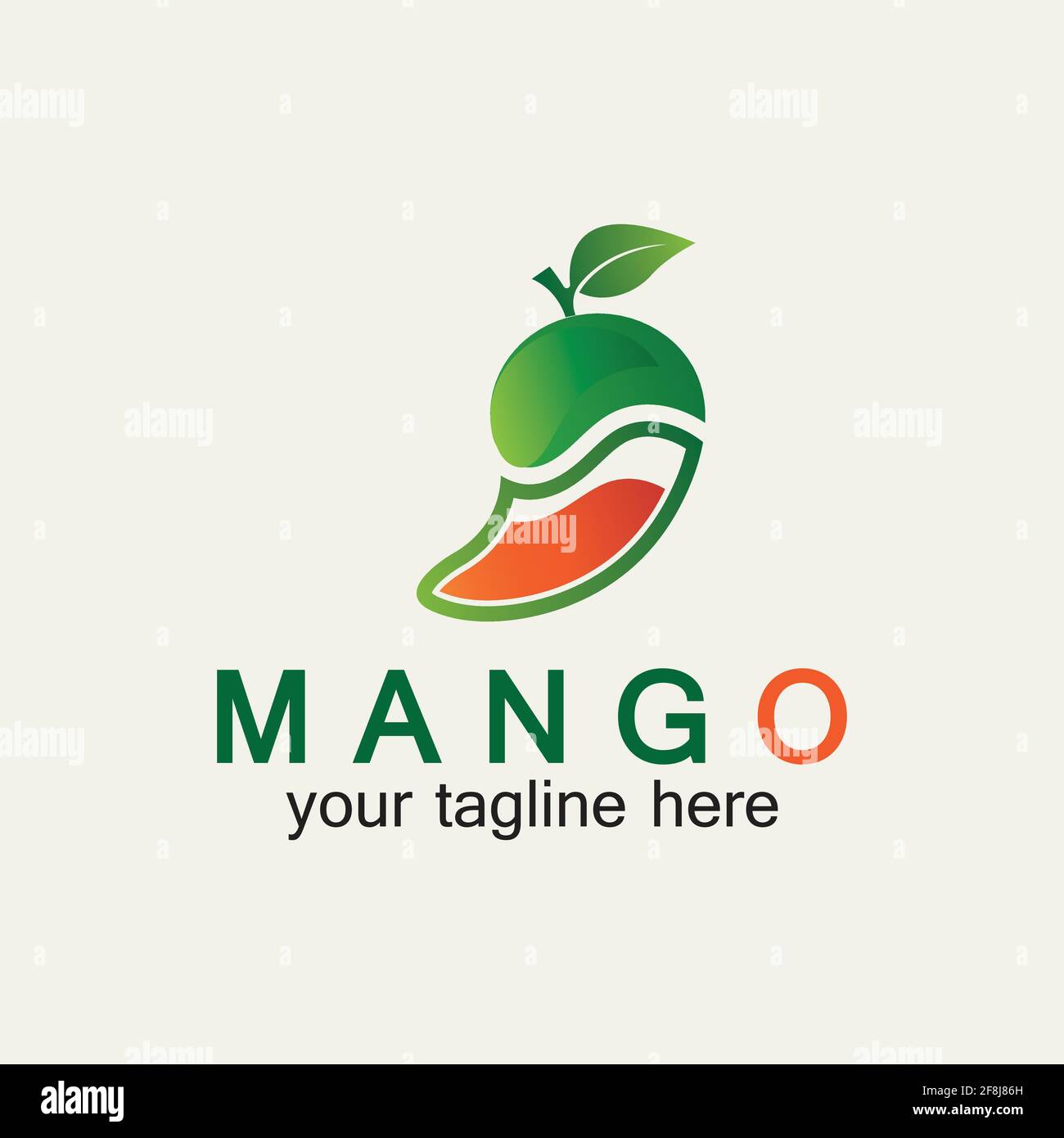 Mango fruit logo vector illustration design template. Mango in flat ...