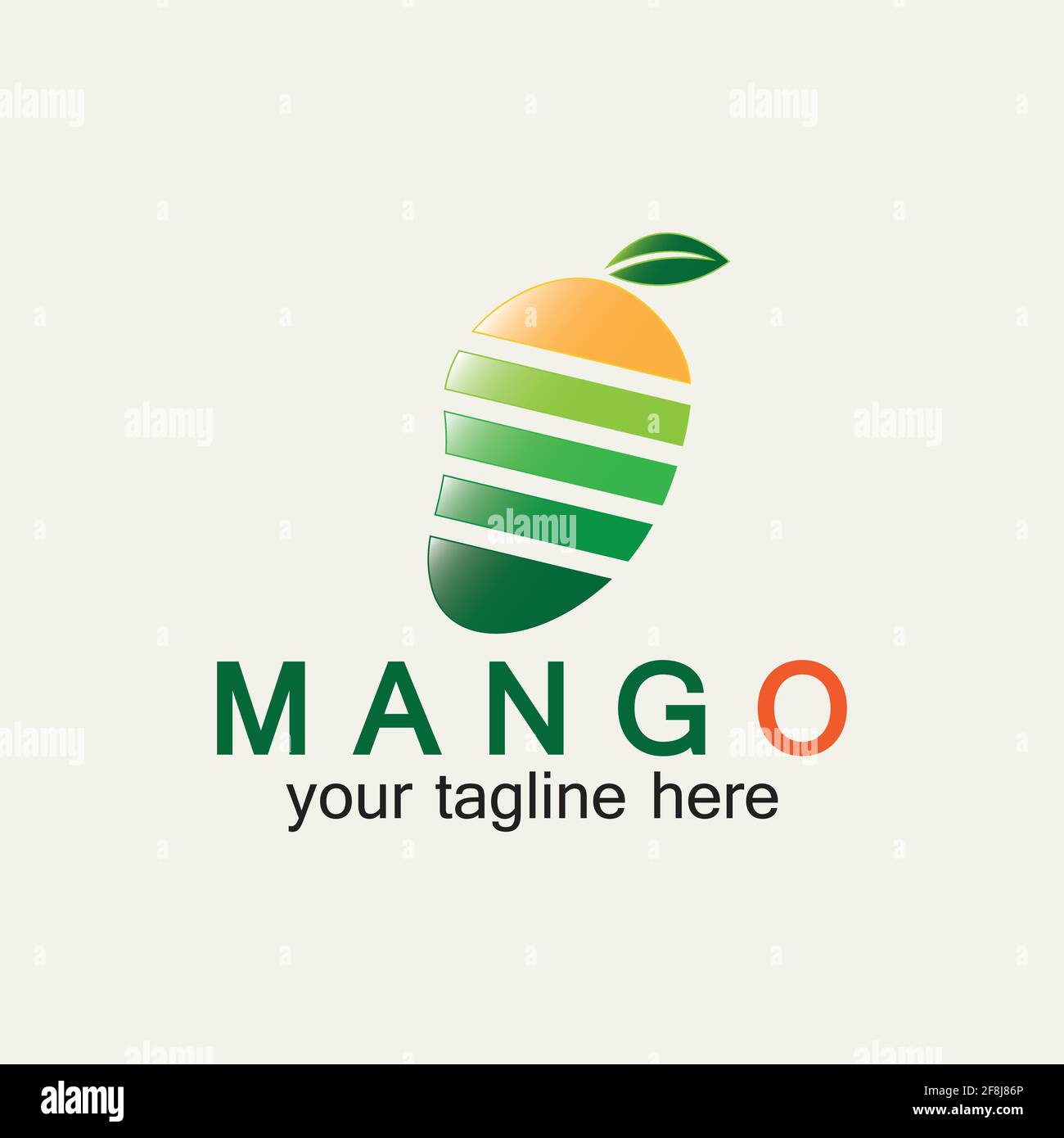 Mango fruit logo vector illustration design template. Mango in flat ...