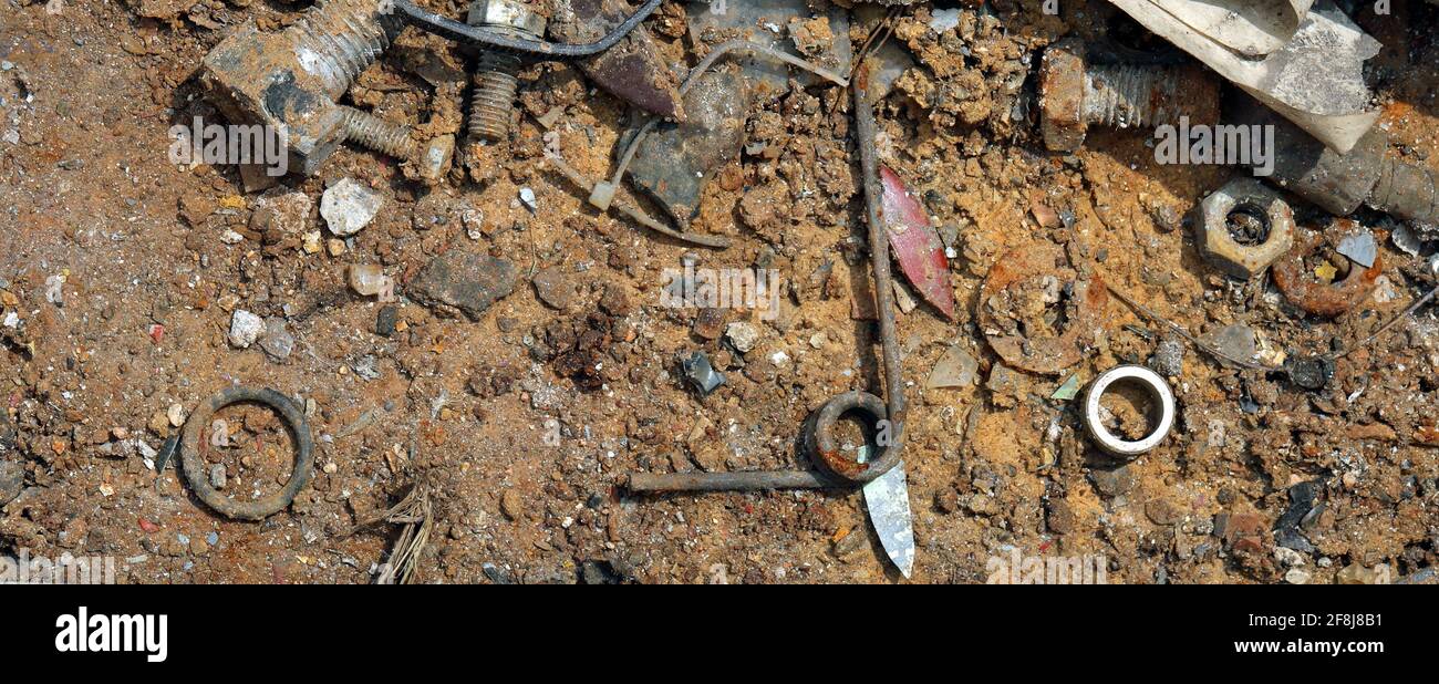 old broken barometer and more abandoned objects Stock Photo - Alamy