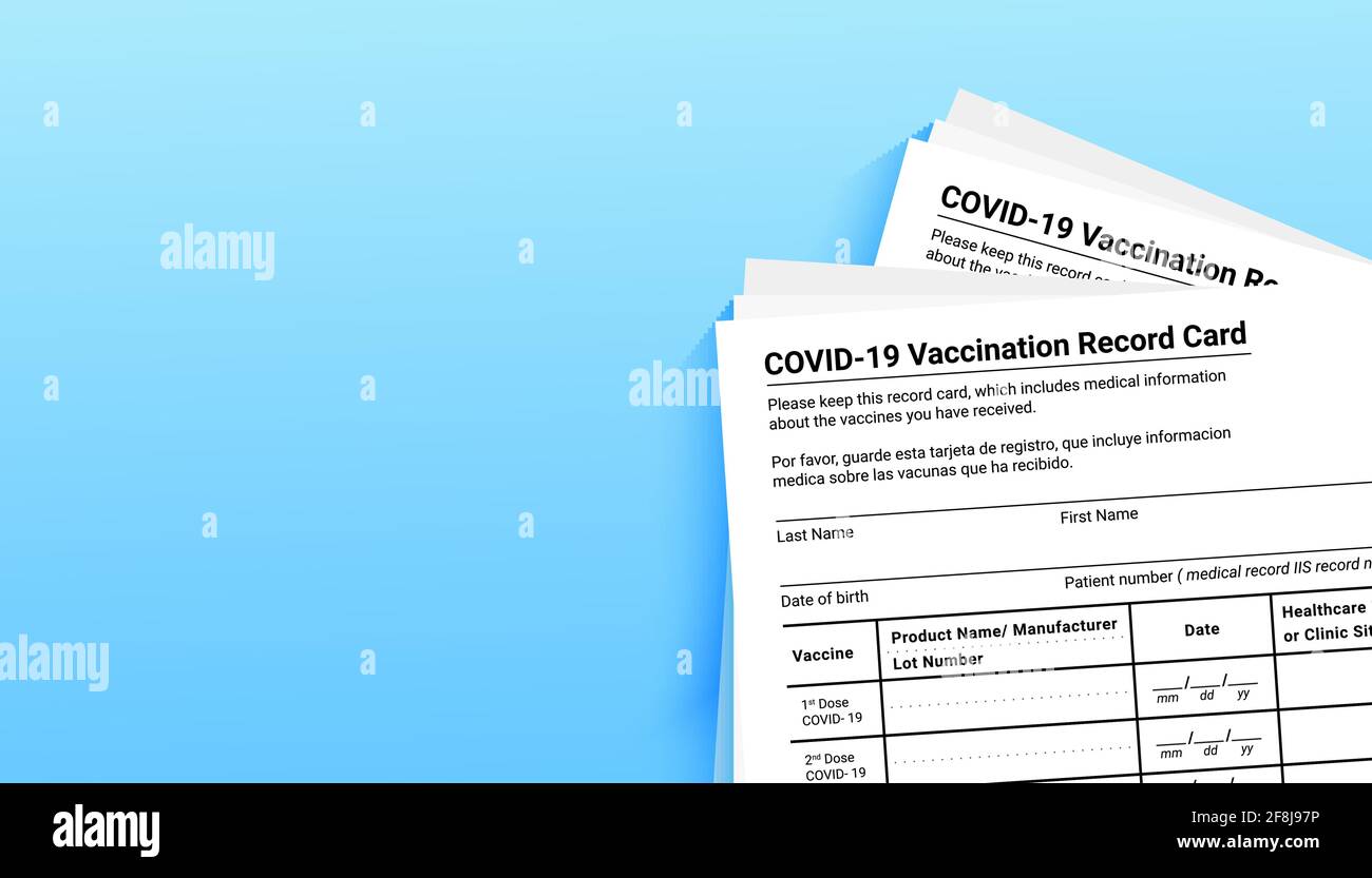 Cdc vaccination record card Stock Vector Images - Alamy