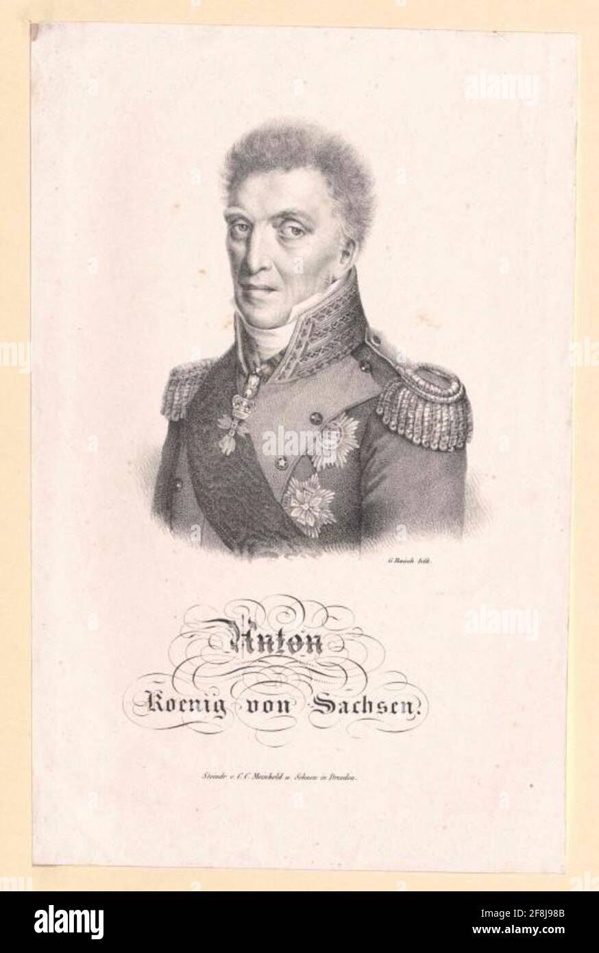Anton I, King of Saxony Stock Photo - Alamy