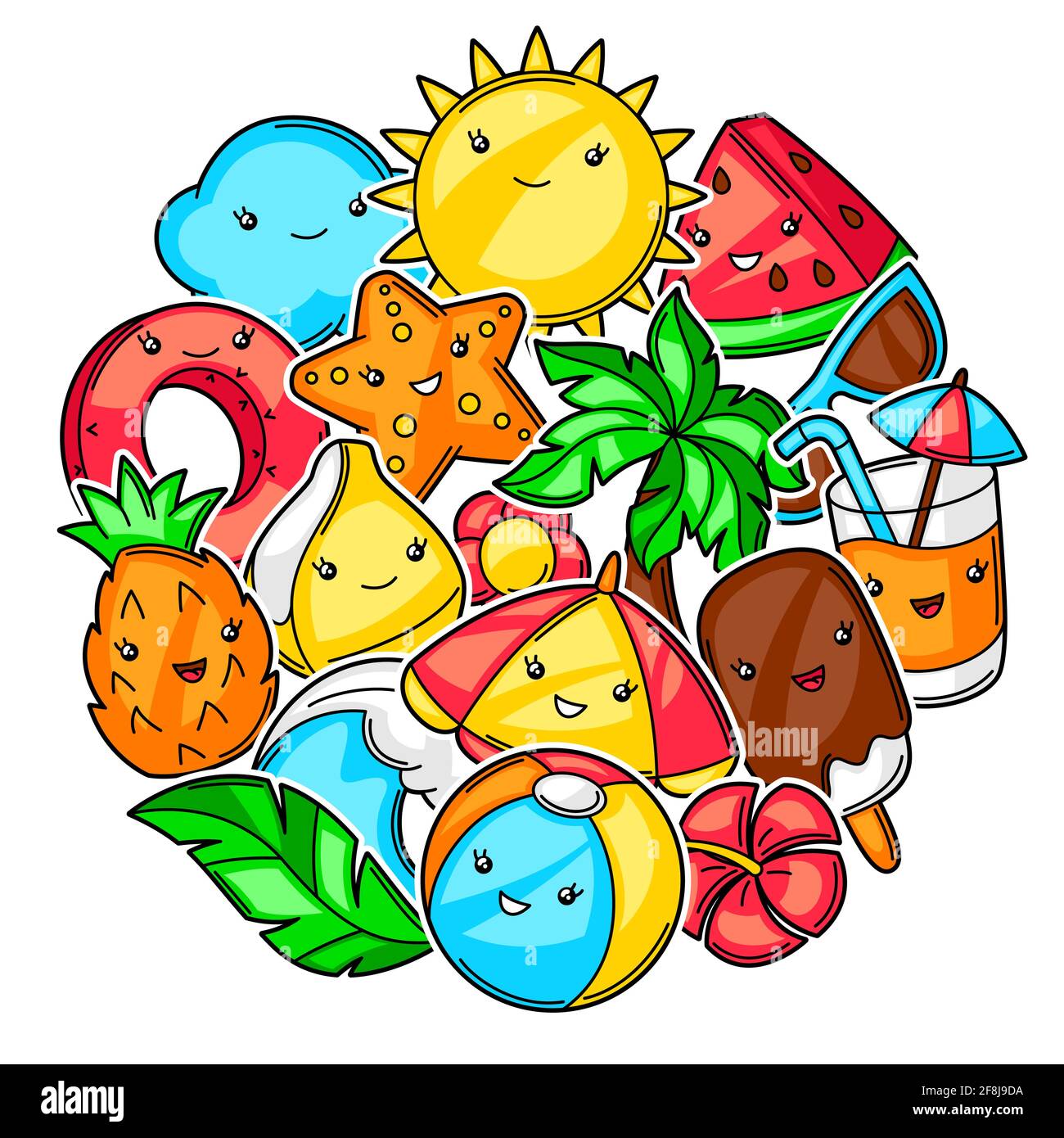 Cute fantasy cloud kawaii character hi-res stock photography and images ...