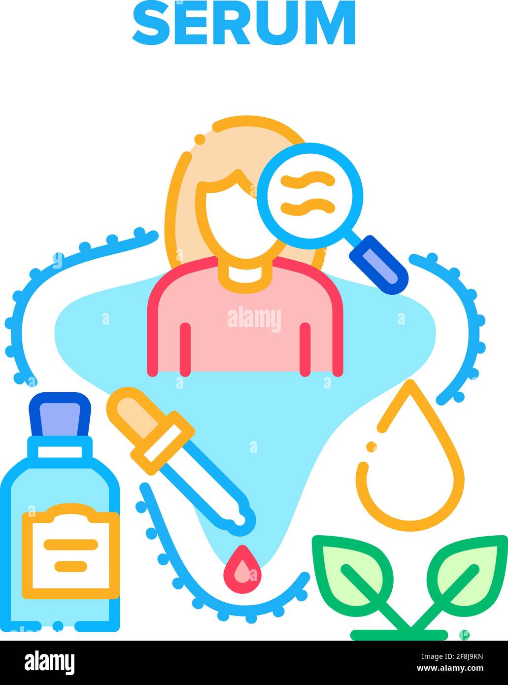 Serum Cosmetic Vector Concept Color Illustration Stock Vector Image ...