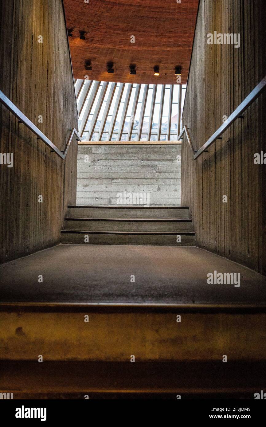 Helsinki, Finland - March 10, 2017: View of a Balcony Corridor of ...