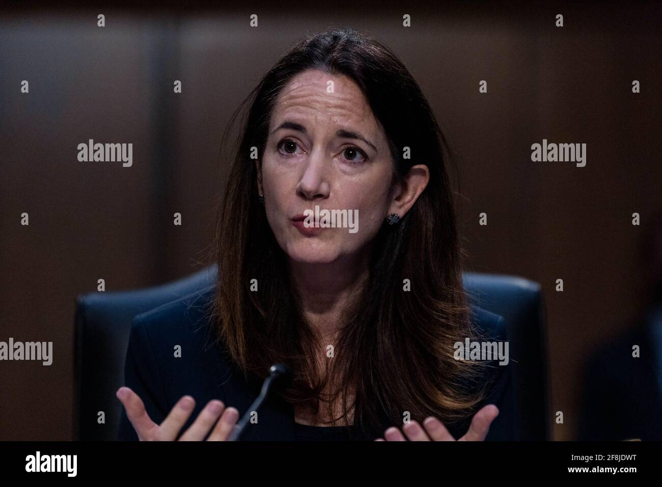 Director of National Intelligence Avril Haines speaks during a Senate ...
