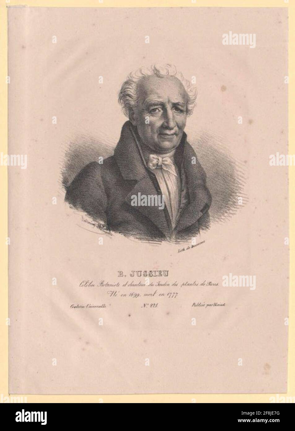 Jussieu, Antoine-Laurent de Stock Photo - Alamy