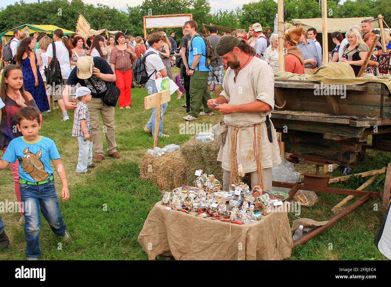 Russia. Moscow. Folk Crafts Fair at the historic festival in ...