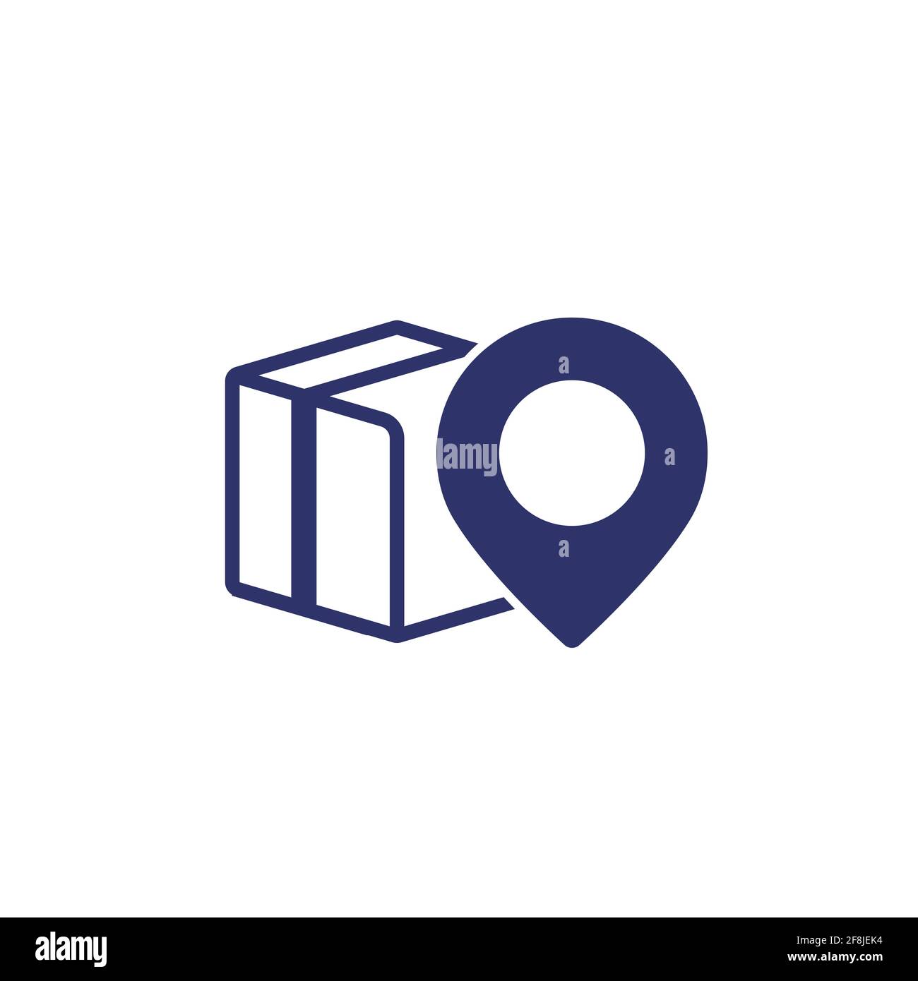 parcel, package delivery icon on white, vector Stock Vector Image & Art ...