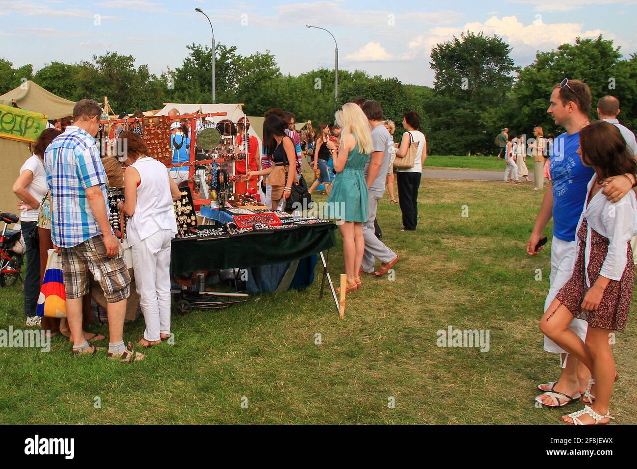 Russia. Moscow. Folk Crafts Fair at the historic festival in ...