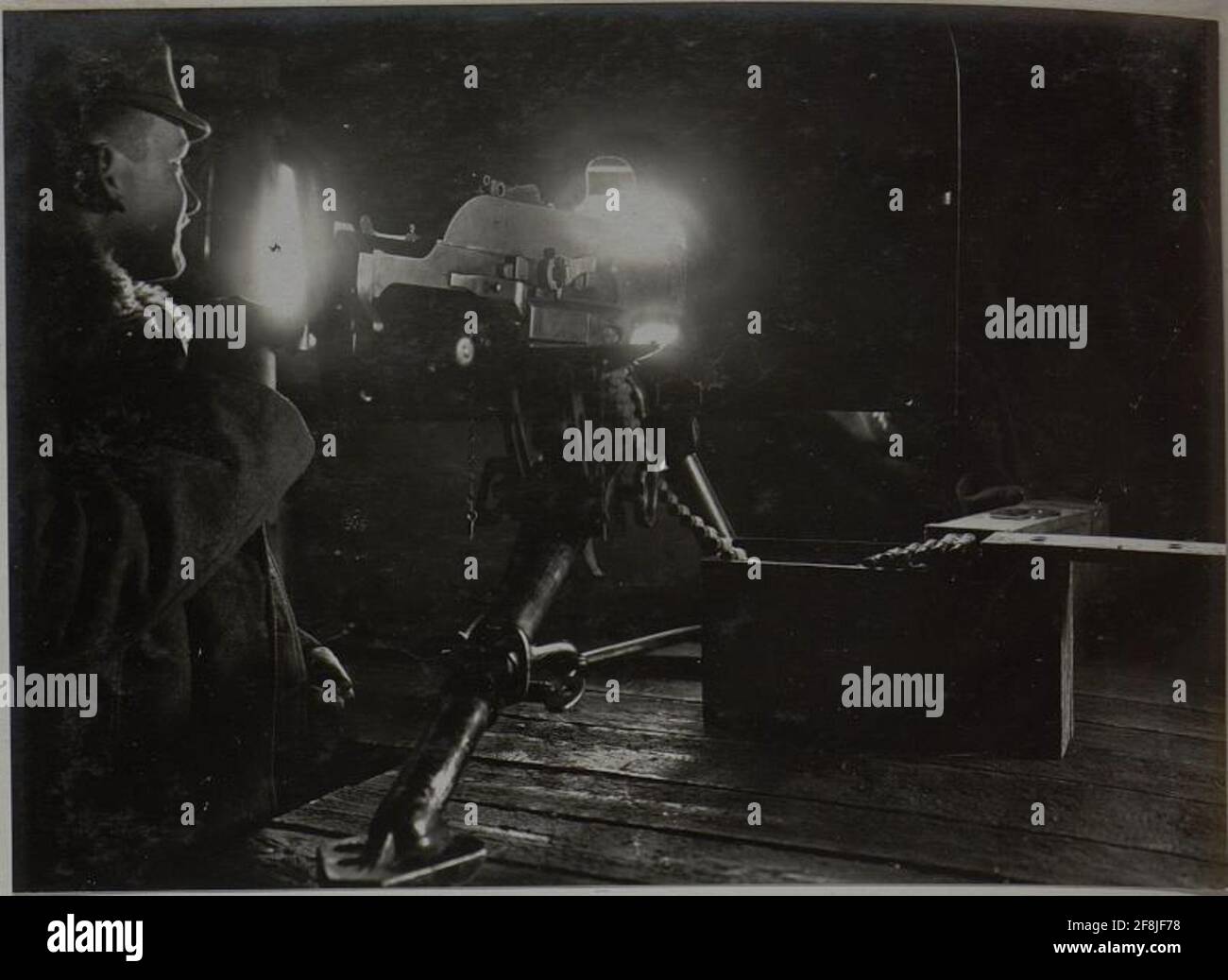 Machine gun stand Stock Photo - Alamy