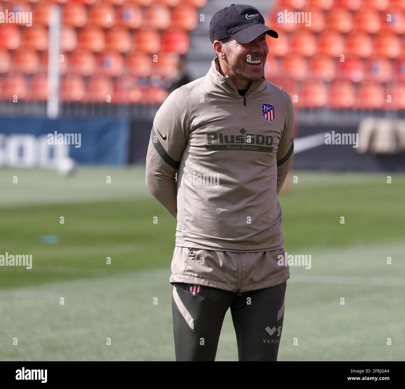 Atletico de Madrid's coach Diego Pablo Cholo Simeone during training ...