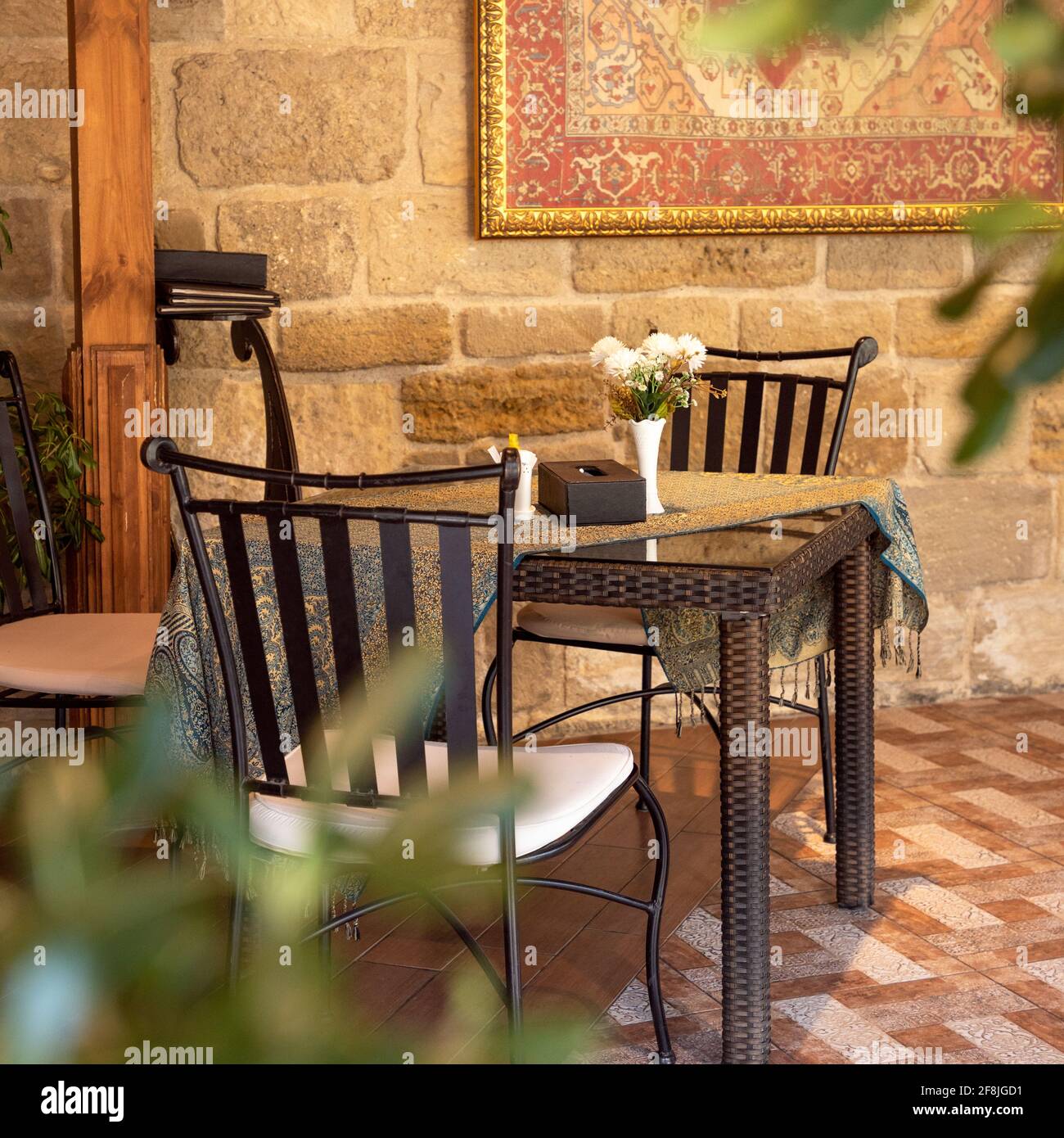 Old vintage style restaurant banquet hall event room interior Stock ...