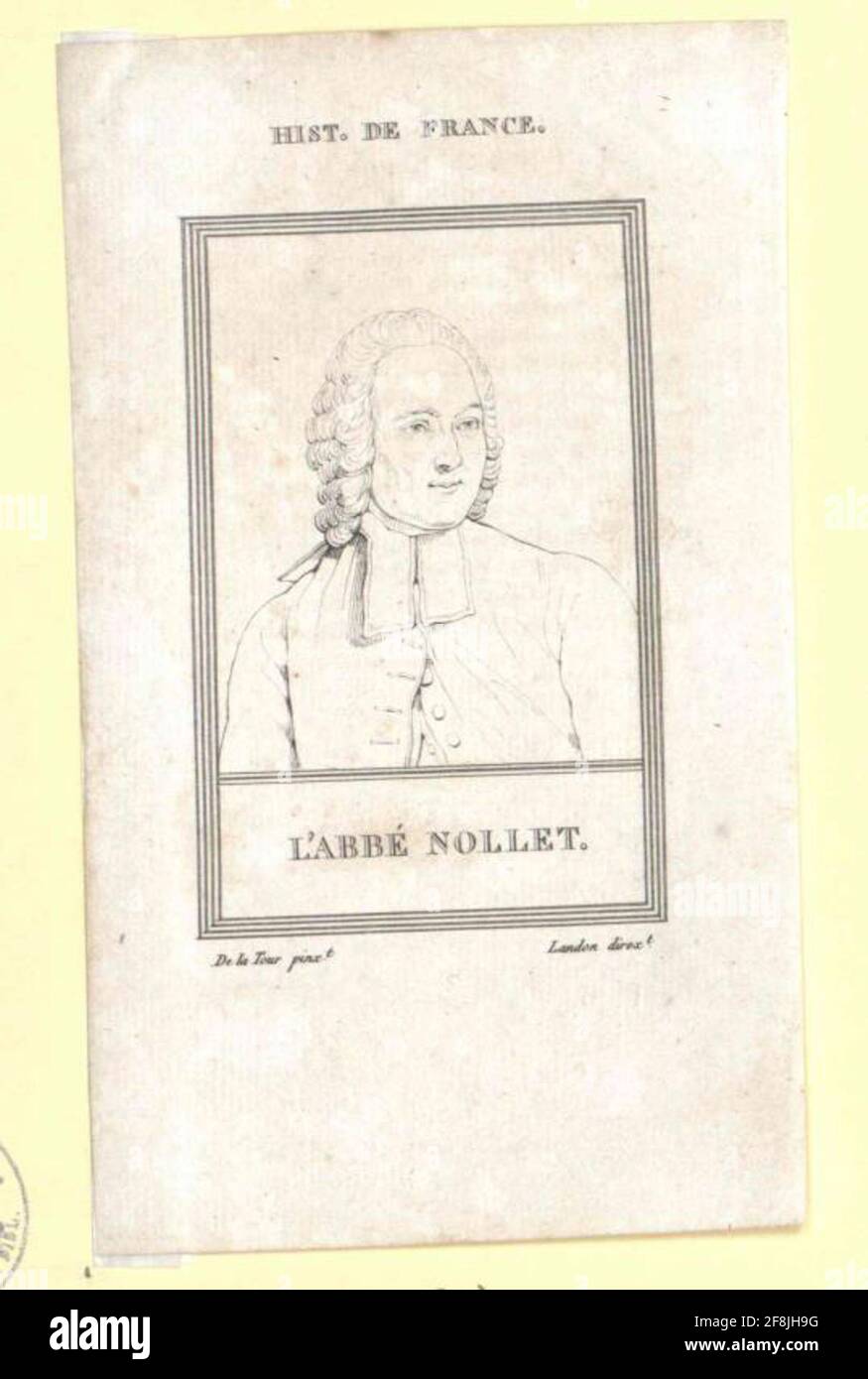 Nollet, Jean Antoine Stock Photo - Alamy
