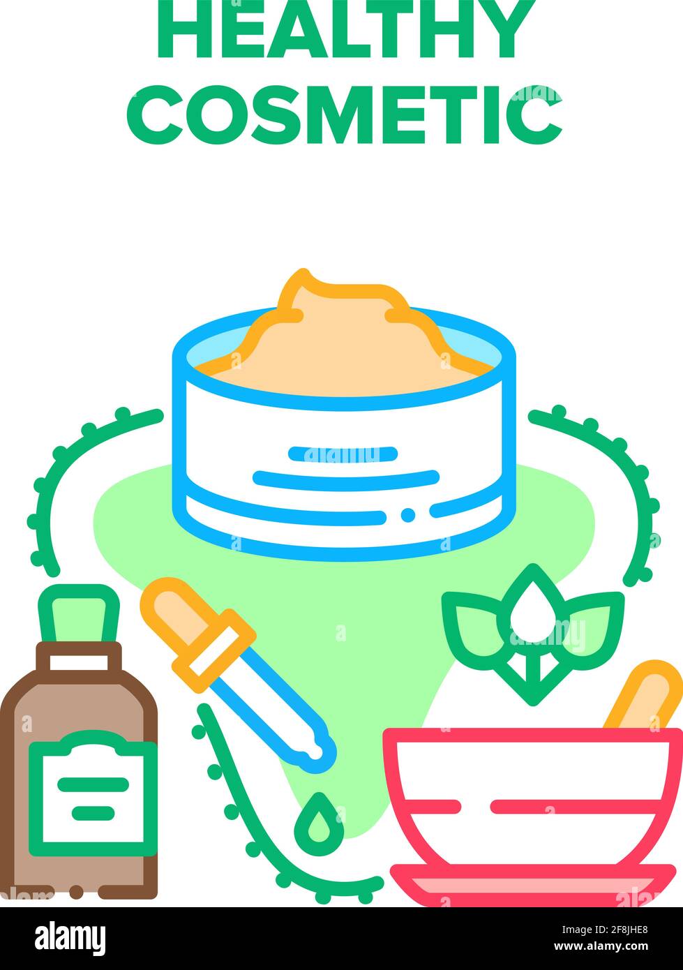 Healthy Cosmetic Vector Concept Color Illustration Stock Vector Image ...