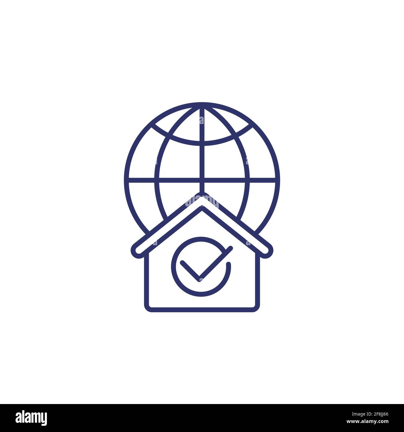 home network line icon on white, vector Stock Vector Image & Art - Alamy