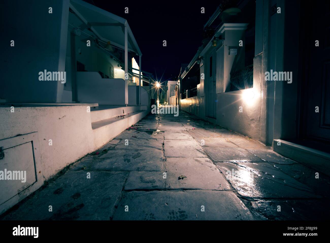 Night street middle eastern village Stock Photo - Alamy