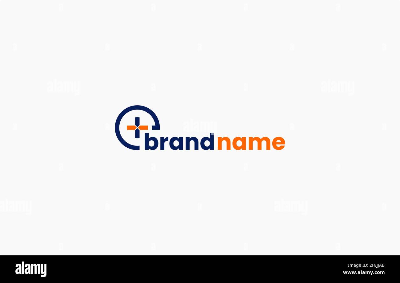 Circle Letter E Plus Logo Design Vector Template suitable for education ...