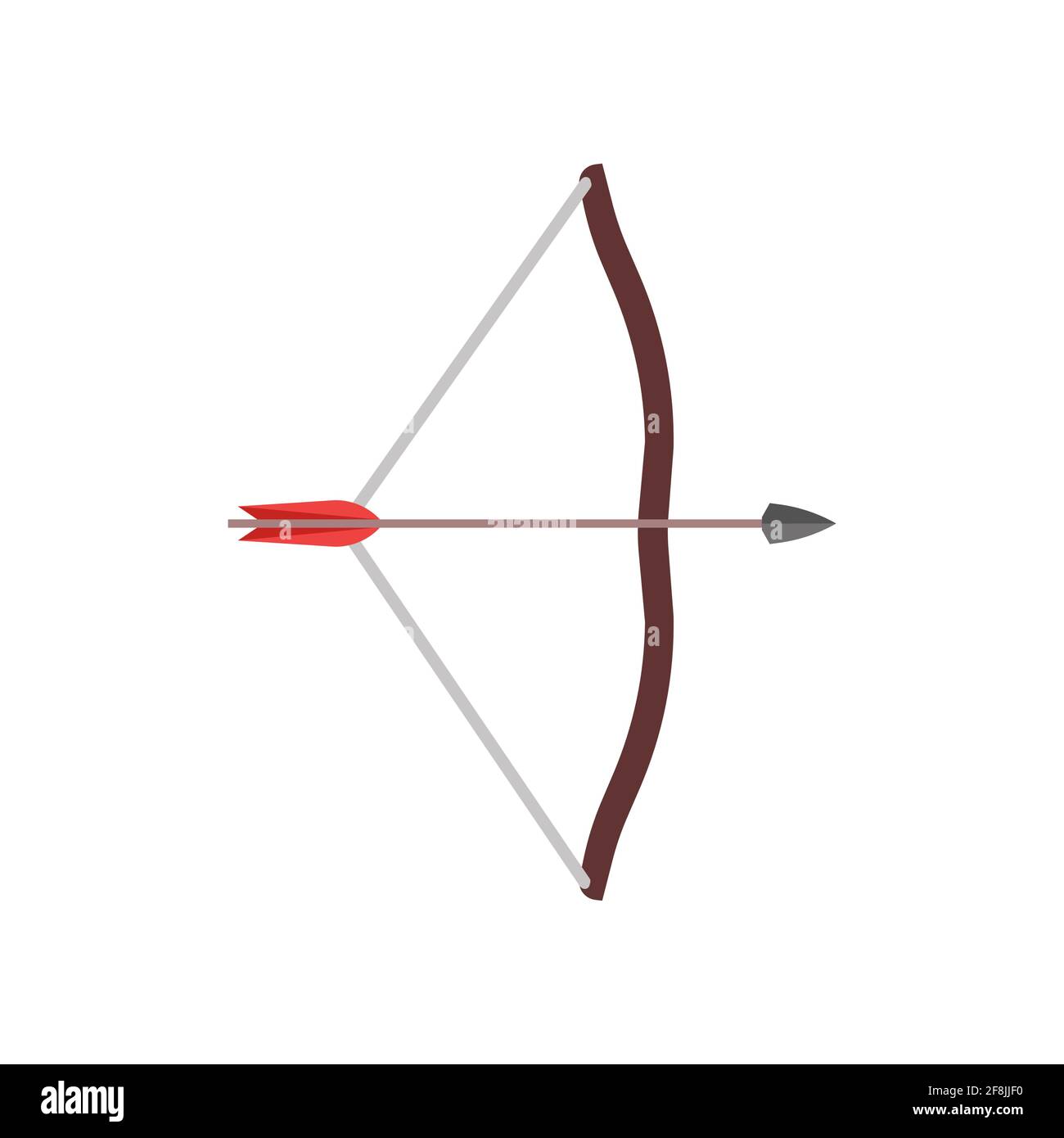 Arrow bow weapon archery vector illustration icon. Isolated element ...