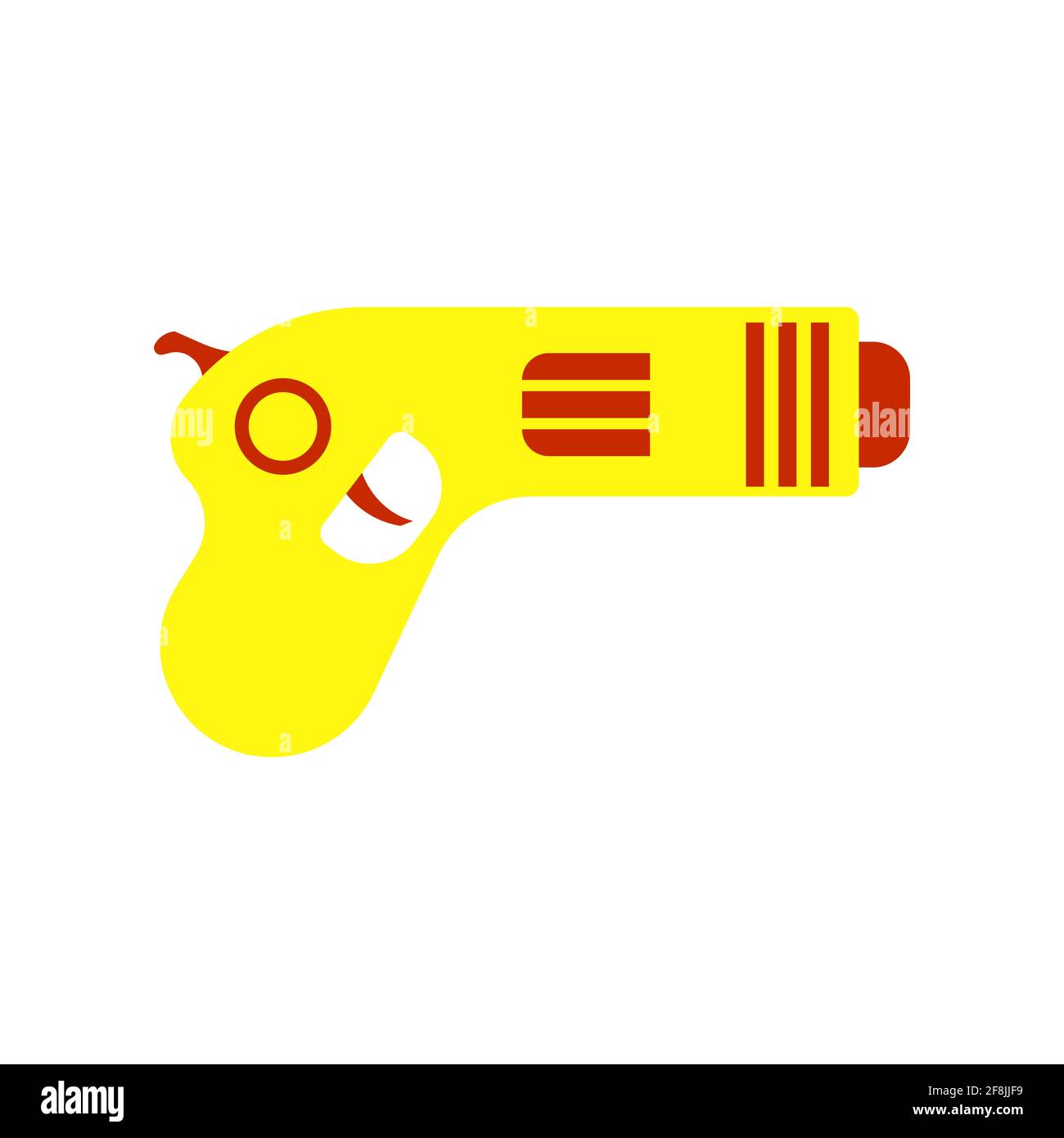 Futuristic gun vector illustration weapon laser. Science fiction ...